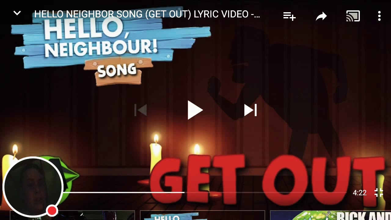 Reaction to get out hello neighbor song by da games enjoy - YouTube