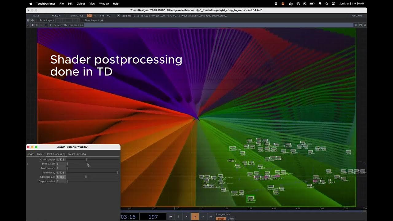 p5.js Voronoi diagrams + TouchDesigner Post Processing - YouTube
