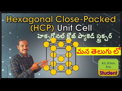 Hexagonal Close-Packed (HCP) structure | HCP in Telugu | Solid state ...