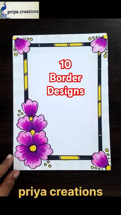 10 Beautiful Border Designs | Top 10 Border Designs for Project Work ...