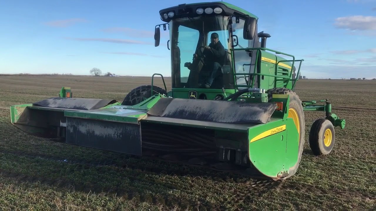 Lot 30 2011 JD R450 Swather w/Rotary Header - YouTube