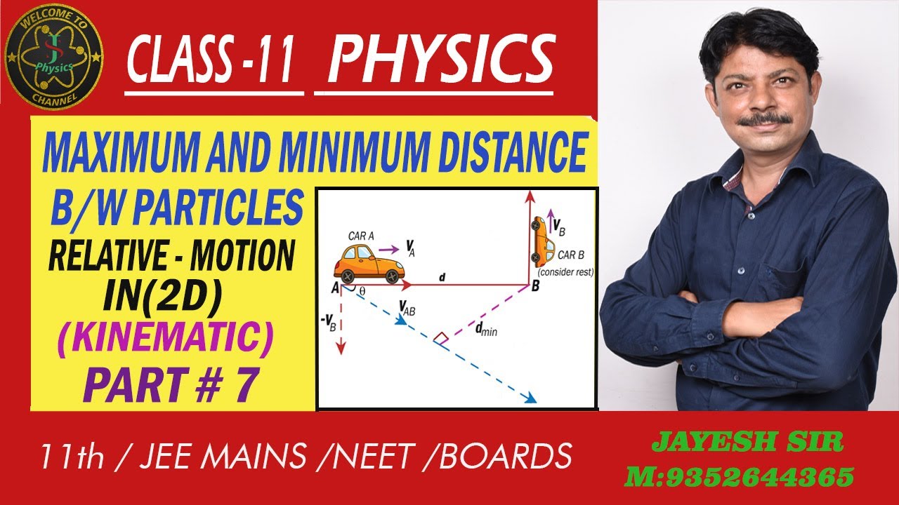 Maximum And Minimum Distance Part #7 //Distance Of Closest Approach And ...