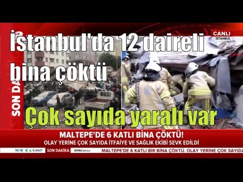 Son dakika İstanbul'da 12 daireli bina çöktü! Çok sayıda yaralı var
