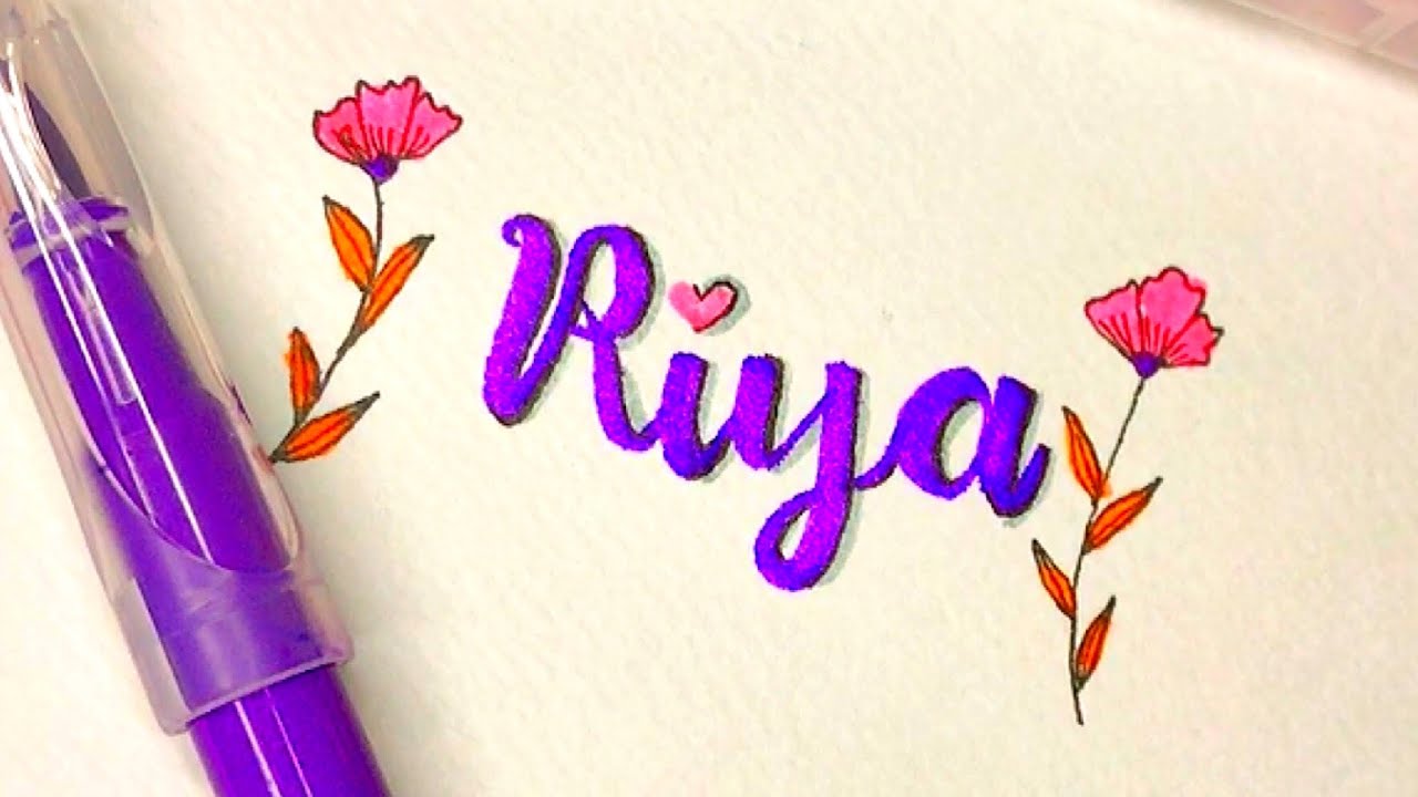 How to do Art and font lettering for names | writing names from your ...