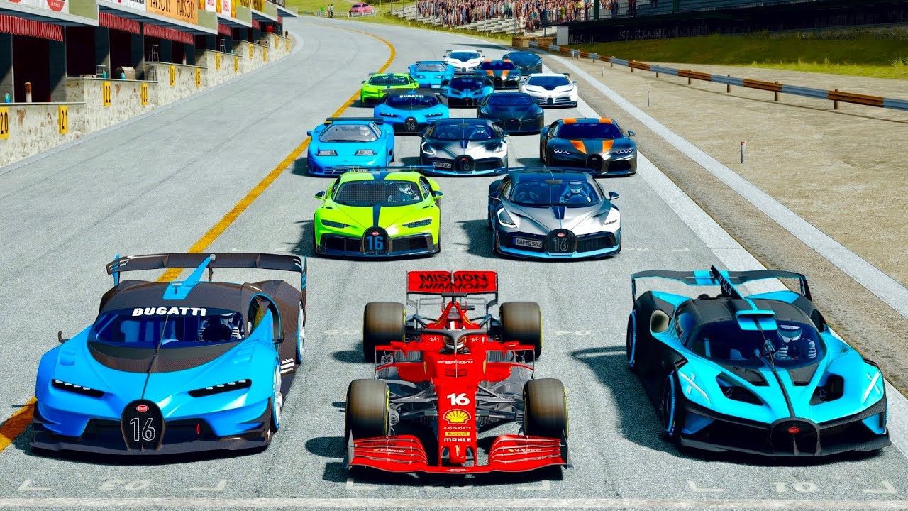 Ferrari F1 2021 vs Bugatti Hypercars at Red Bull Ring - YouTube