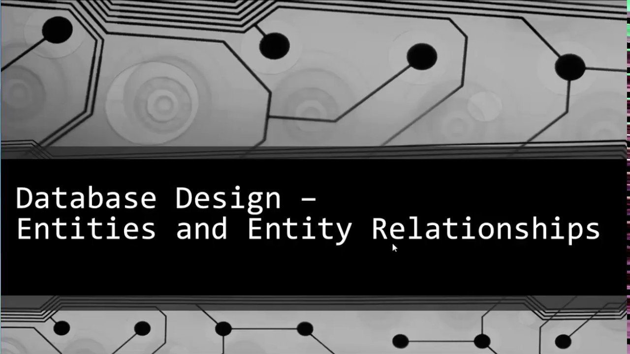 Entities and Entity Relationships - YouTube