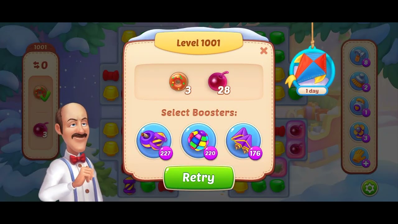 HomeScapes Level 1001 Walkthrough || Donut Cherry Collectable || 3 ...