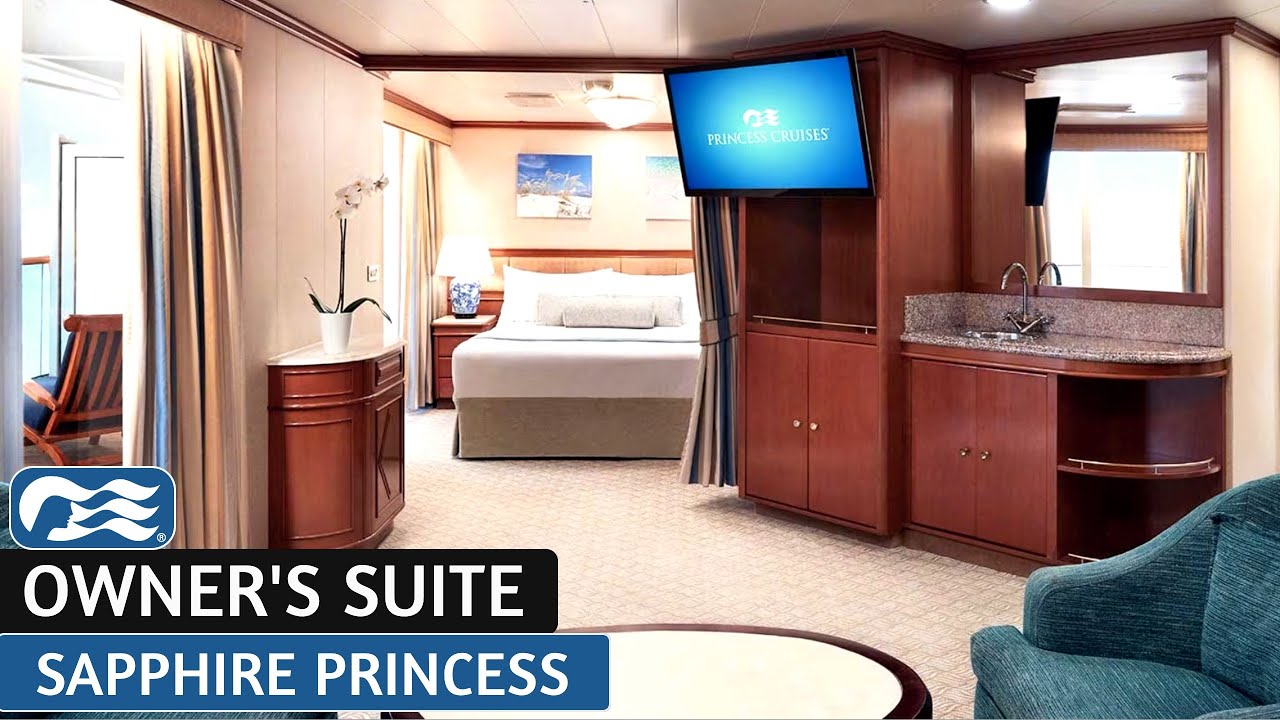 Sapphire Princess | Owner's Suite Full Walkthrough Tour | 4k - YouTube
