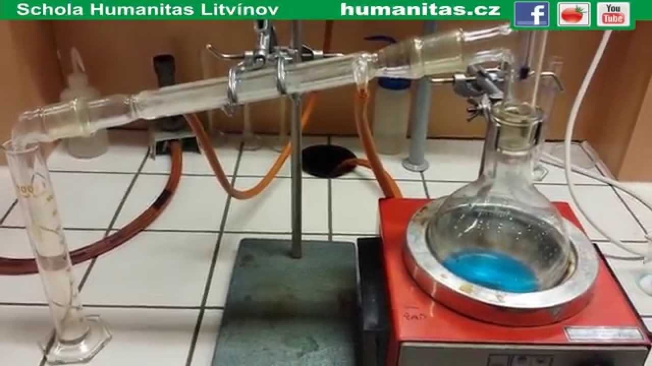 Schola Humanitas - Chemie - Destilace roztoku modré skalice - YouTube