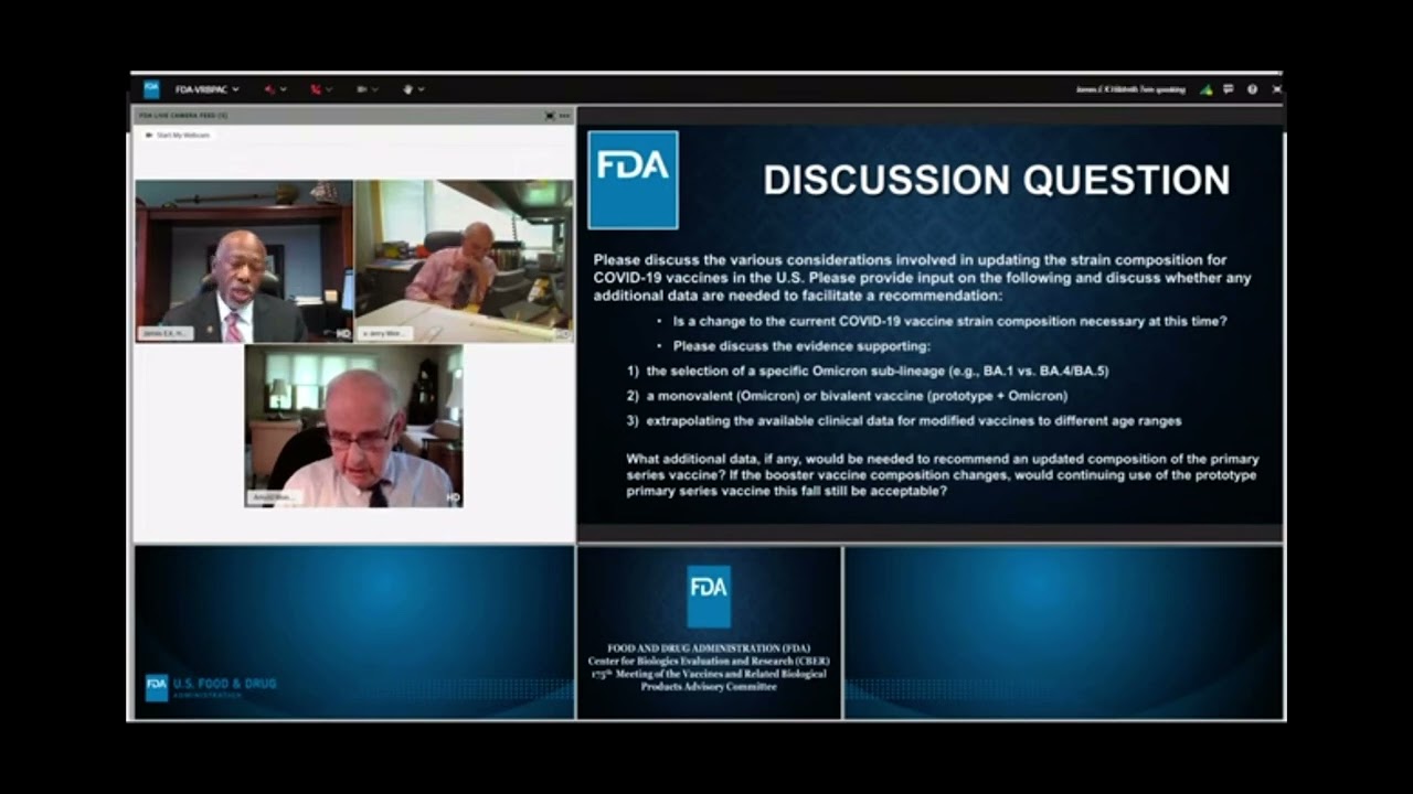 Dr. James Hildreth FDA VRBPAC Meeting - YouTube