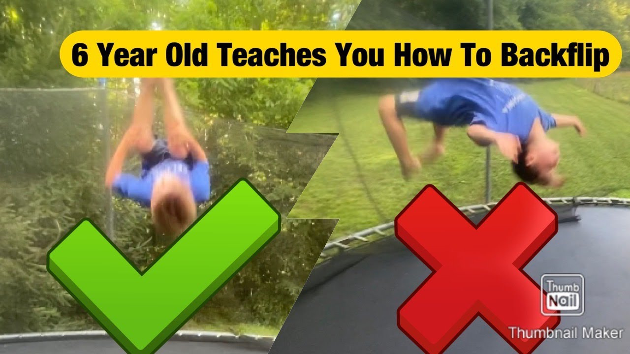 6 Year Old Teaches You How To Backflip - YouTube