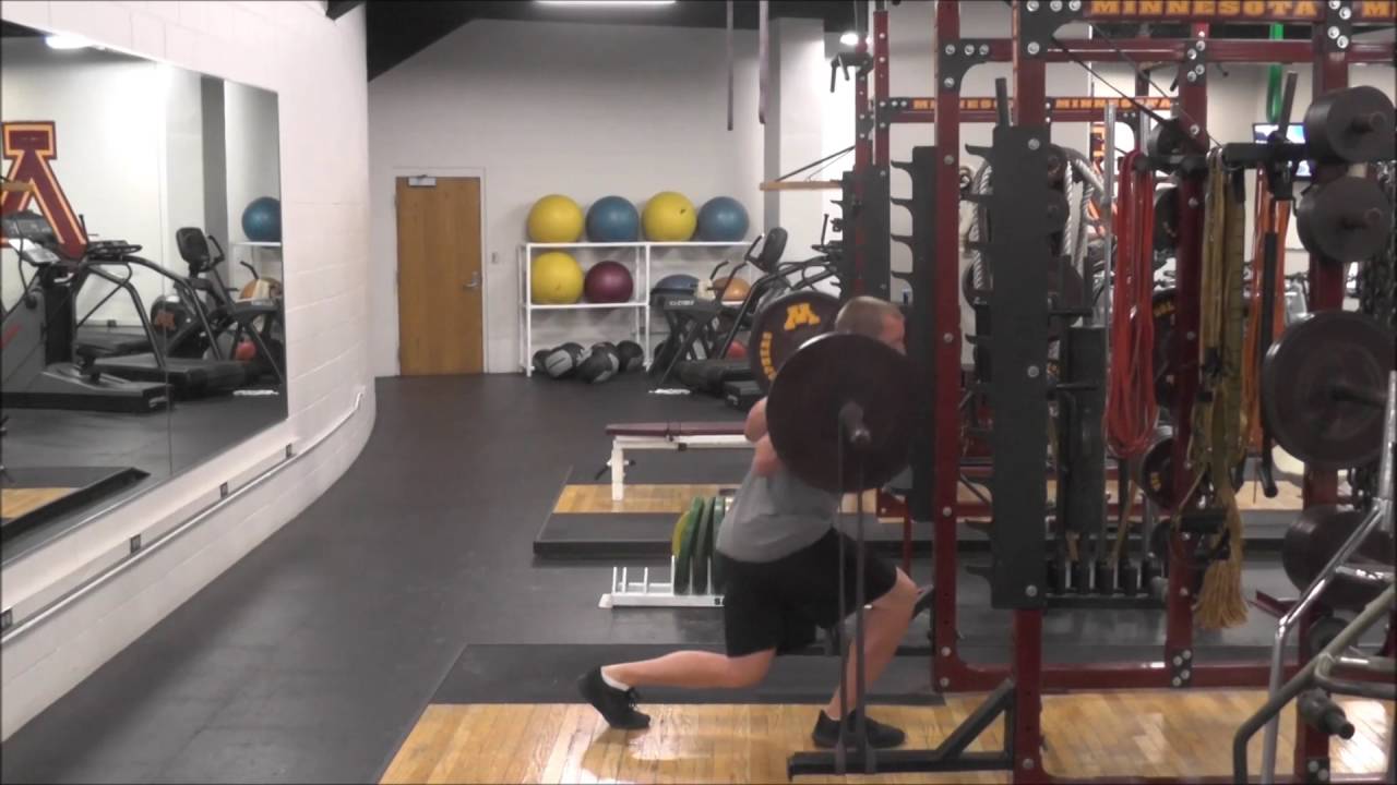 Sport Barbell Split Squat with Bands - YouTube