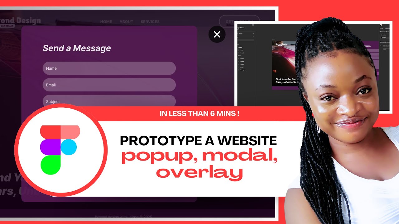 How to Prototype a website popup, overlay or modal in Figma - YouTube
