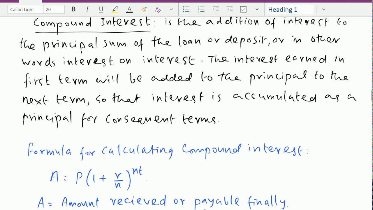 Business maths : - ( Compound Interest ; introduction ) -- 31. - YouTube