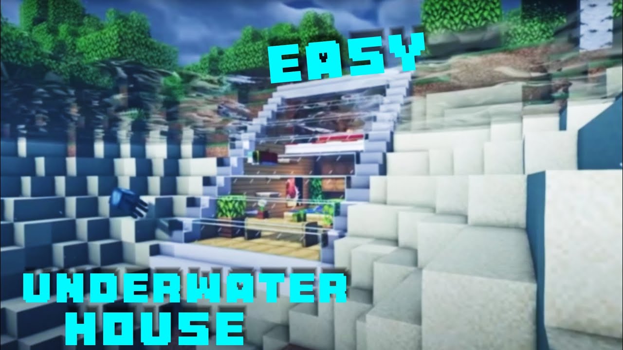 very easy underwater house in minecraft (tutorial) - YouTube