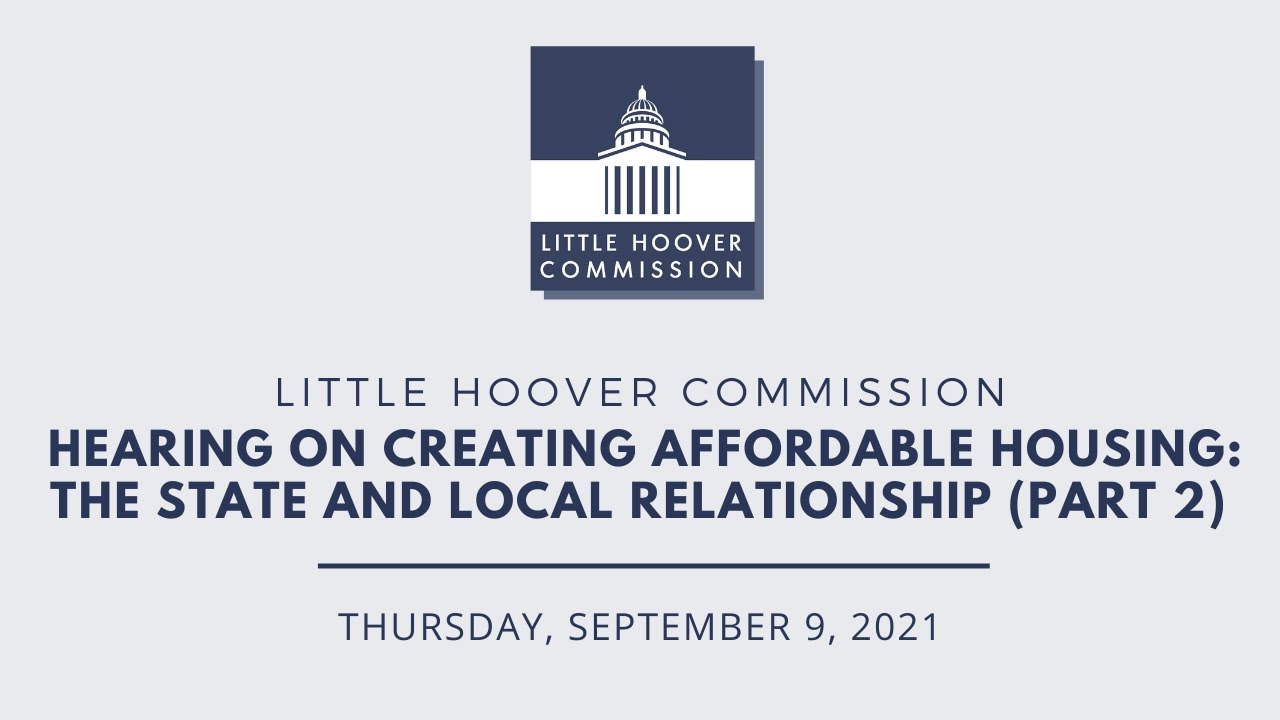 Hearing on Creating Affordable Housing: The State and Local ...
