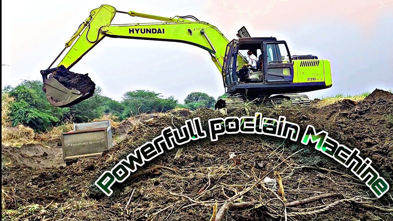 Power full machine | Hyundai poclain - YouTube