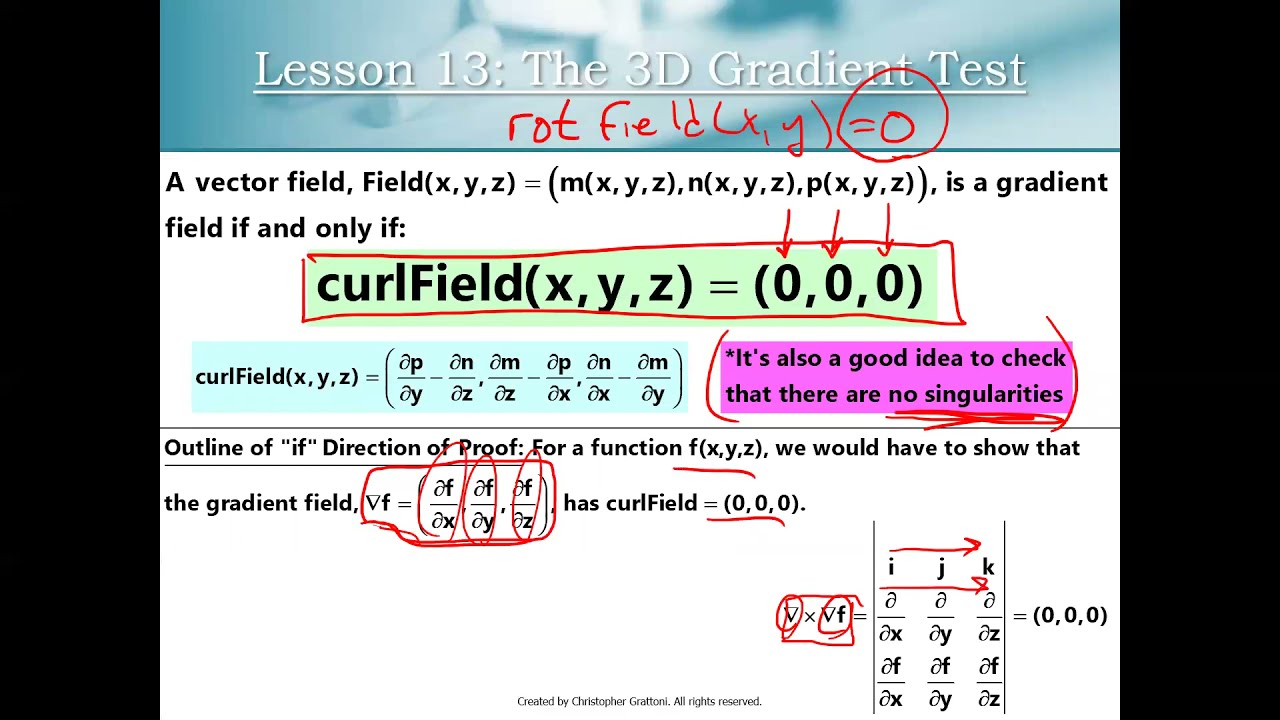 Gradient Fields and Path Independence in 3D (Lesson 13, Part 4) - YouTube