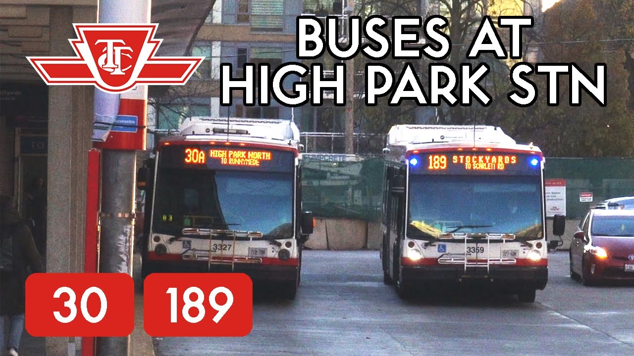 TTC Buses at High Park Station - YouTube