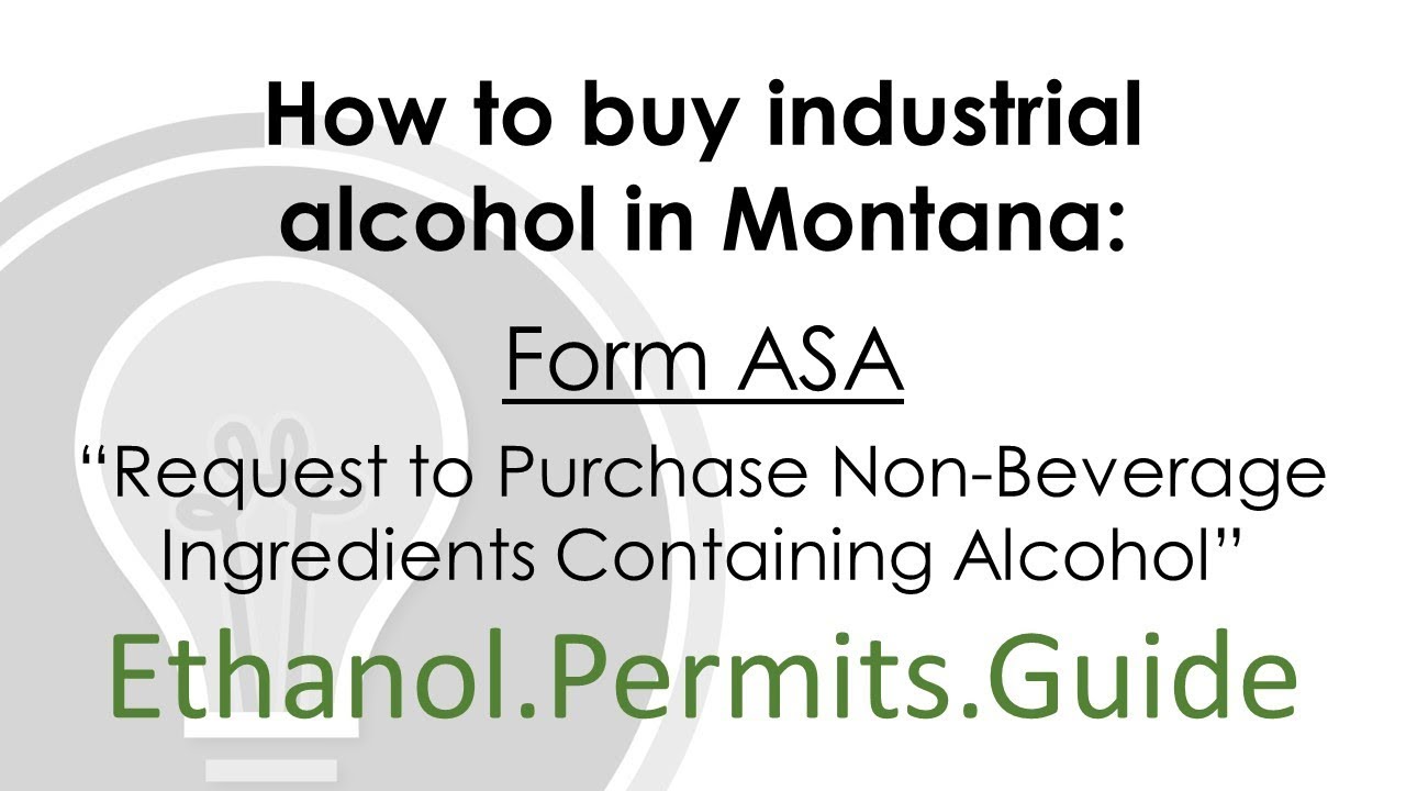 How to buy to Industrial Alcohol in Montana - YouTube
