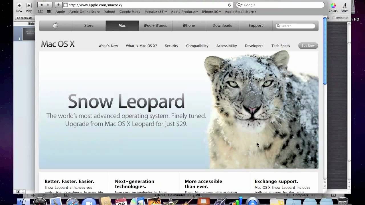 Snow Leopard Demo in the Apple Store Mall of America. - YouTube
