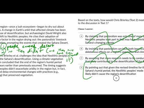 DSAT R&W: Khan Academy Paired Passages (Advanced), Pt. 1: Sahara Desert ...