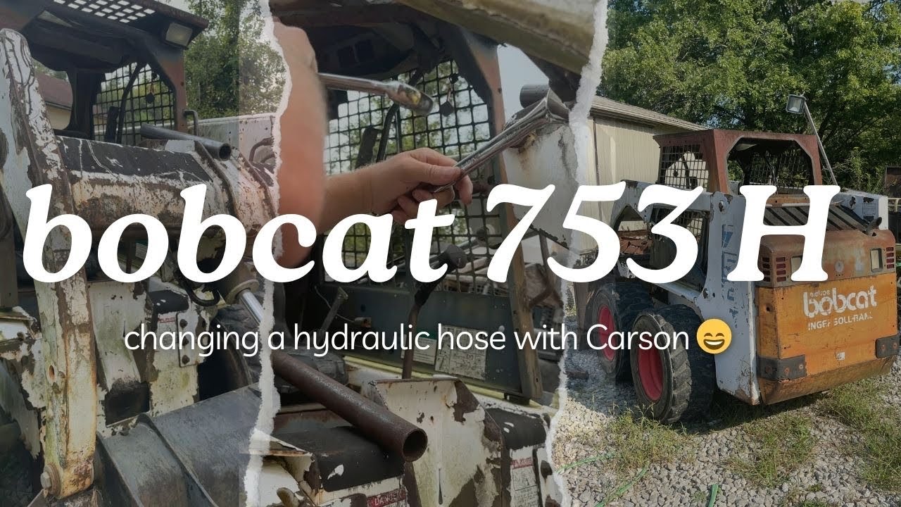 Changing a hydraulic hose on the Bobcat 753 H - YouTube