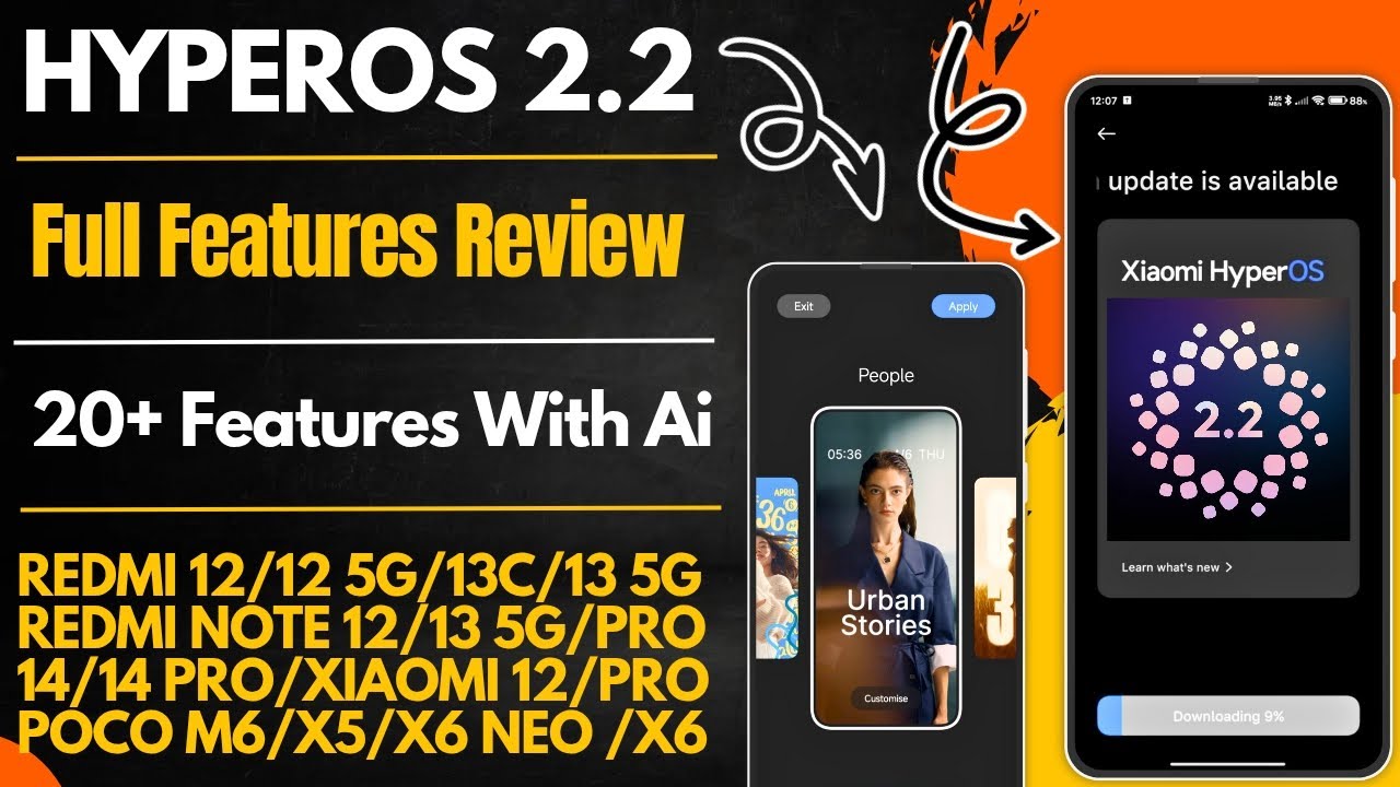 HyperOS 2.2 Full Features Review, 20+ Features, Running App's Animation ...