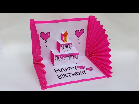 DIY : 3D Birthday Card • POP-UP Birthday Card • Birthday special card • Easy Beautiful Birthday Card