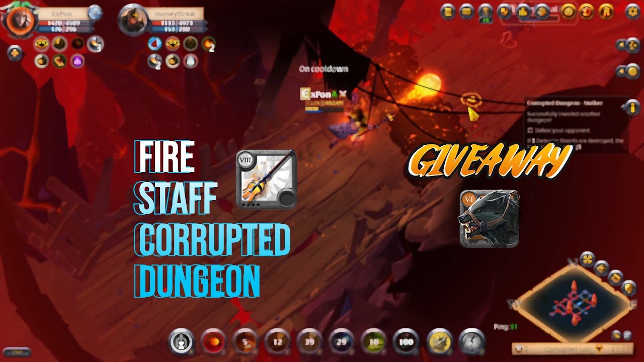 FIRE STAFF GAMEPLAY AND BUILD I CORRUPTED DUNGEON I GIVEAWAY I - YouTube