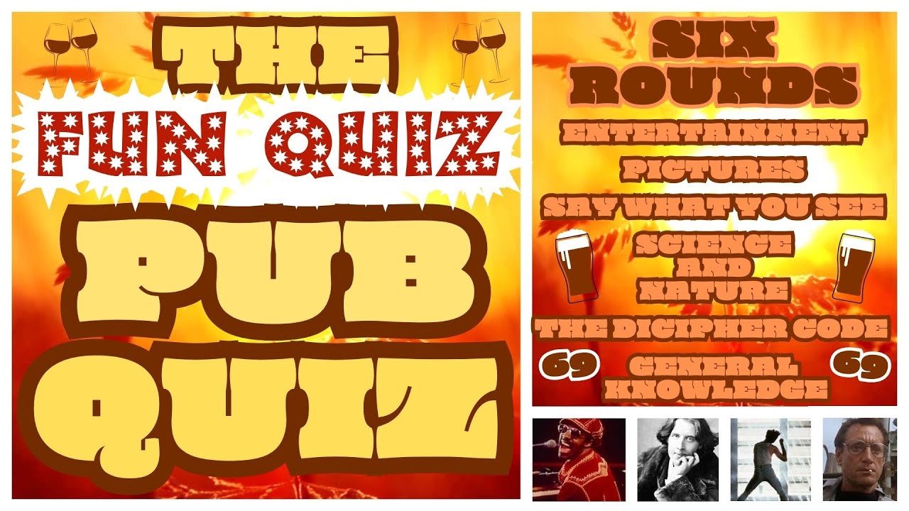 Pub Quiz No69 - 6 Different Rounds - 38 Questions & Answers - 64 Points ...