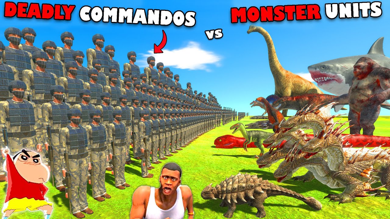 DEADLY lvl 999,999 COMMANDOS vs EVERY MONSTER UNIT in Animal Revolt Battle Simulator with ...