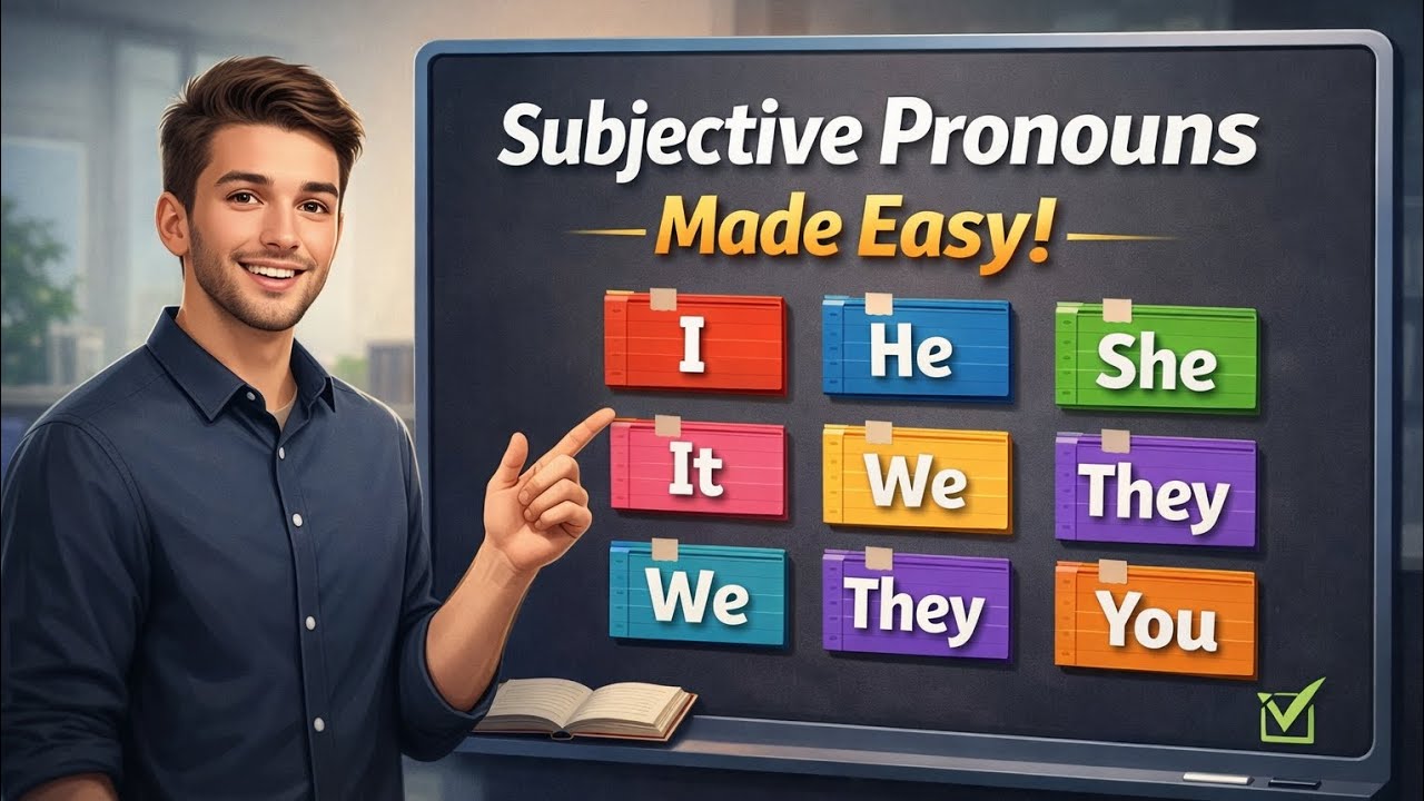 Learn Subjective Pronouns Easily – I, You, He, She, It, We, They! - YouTube