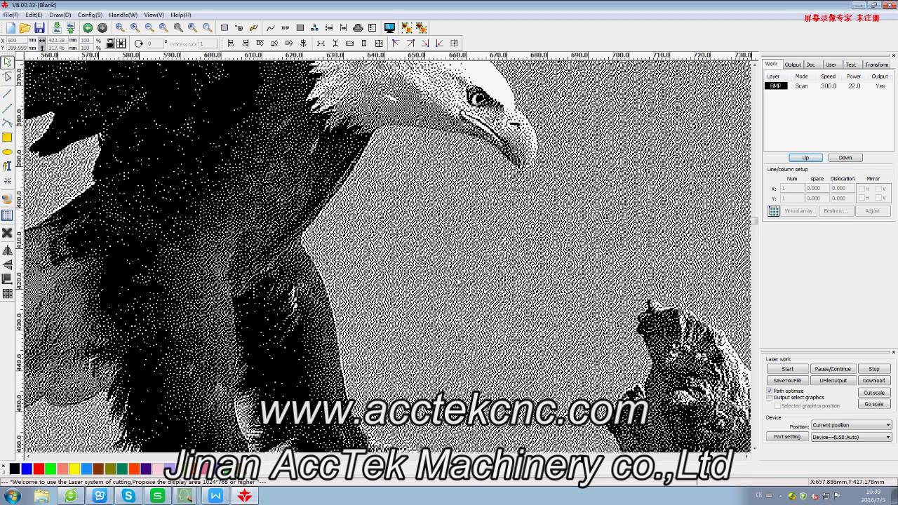 Acctek RDCAM make BMP Laser engraving/Rdcam software how to use BMP ...