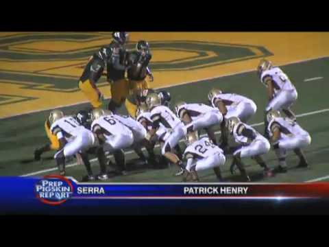 KUSI PPR Serra High School Footbal Hunter Correll 2012-10-05 vs Patrick ...