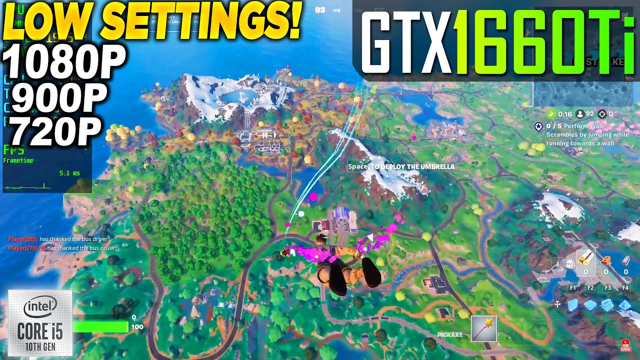 Fortnite Chapter 6 Season 1 GTX 1660 Tİ + İ5 10400F - 1080p 900p 720p ...