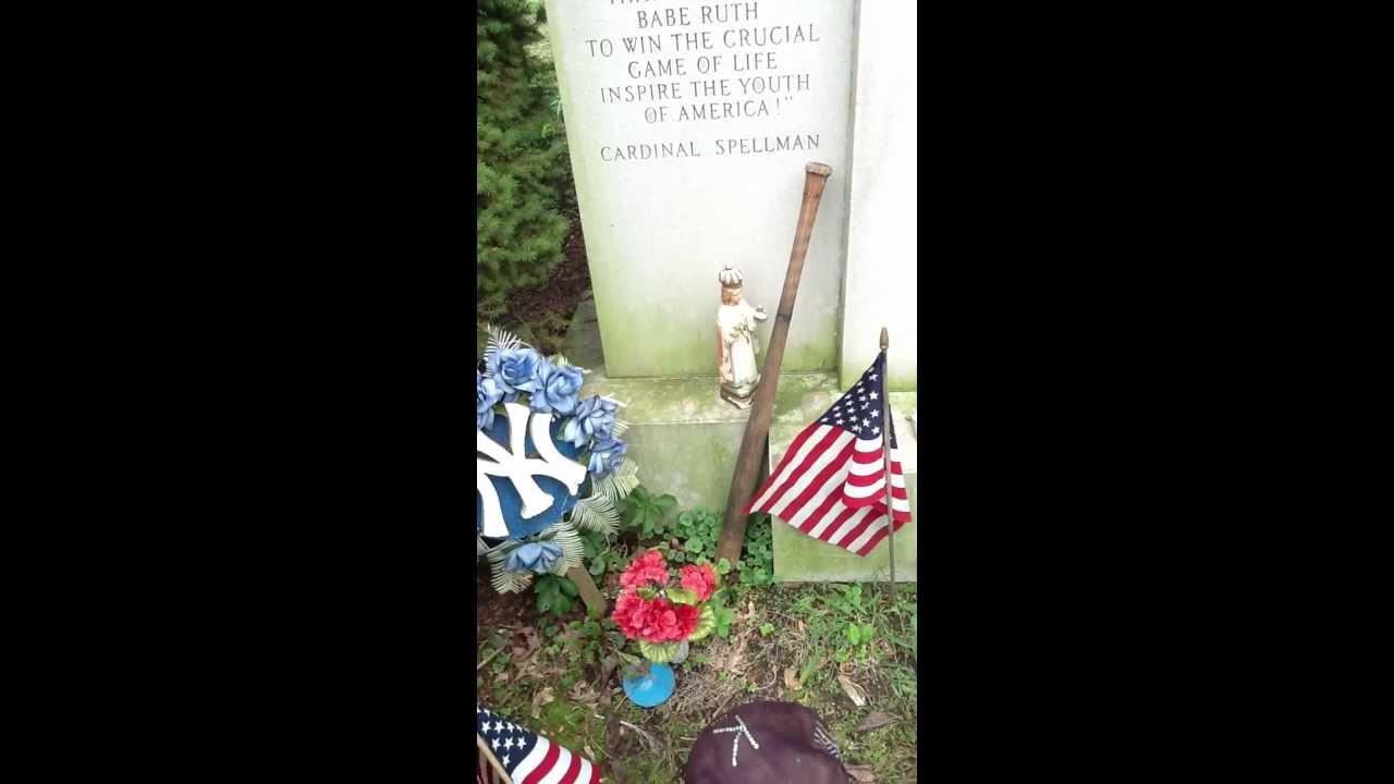 Babe Ruth's grave in October - YouTube