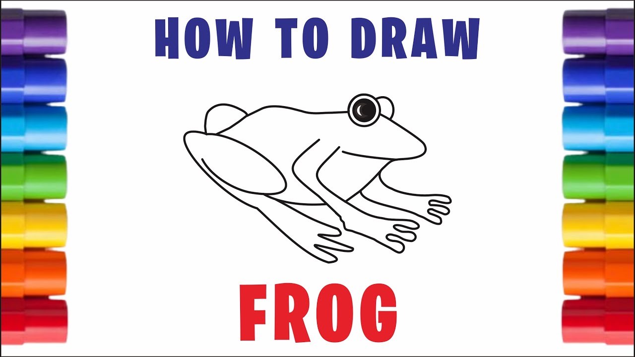 how to draw frog | how to draw frog easy step by step | frog drawing ...
