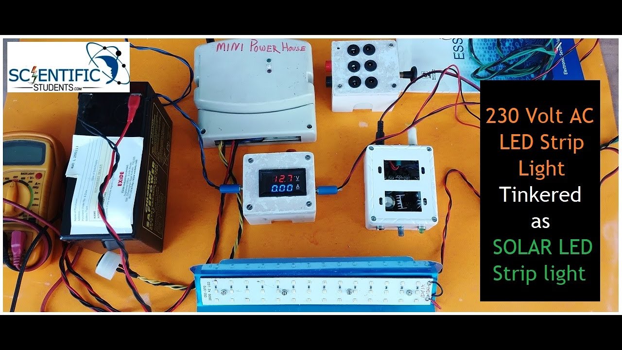 230 Volt LED Strip Light Tinkered to Solar LED Strip light - YouTube
