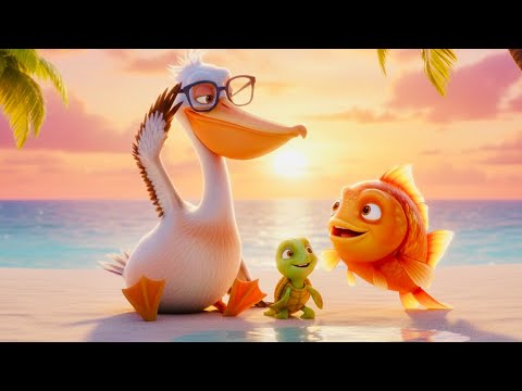 Pelikan Pofuduk ve Altın Balık 🐟 | Kahkaha Dolu Çocuk Masalı | Uyku Öncesi Hikâye