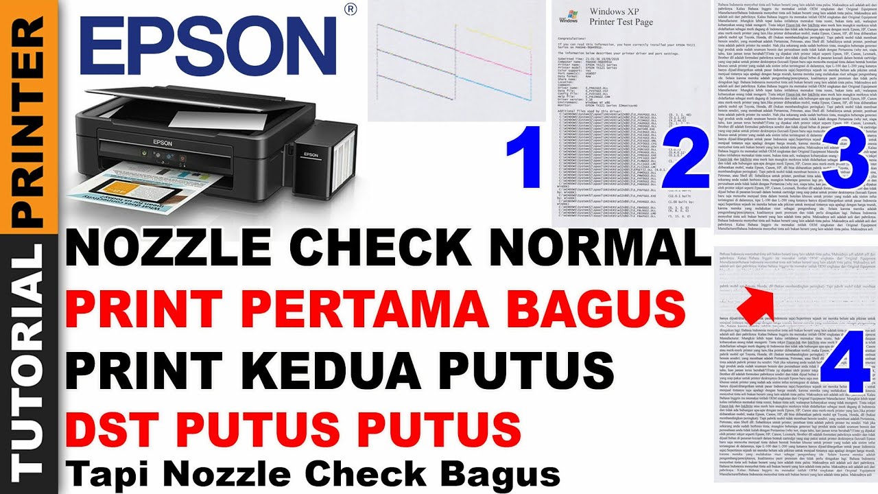 Printer Epson Nozzle Check Bagus Tapi Buat Print Putus, Printer epson ...