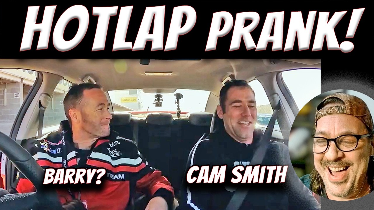 HOT LAP REACTION - BARRY FORD (Greg Murphy) takes NRL's CAMERON SMITH ...