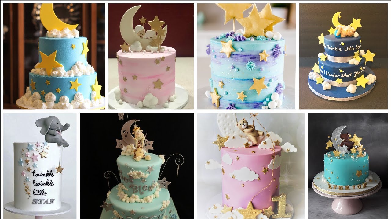 50 Amazing Twinkle Star Theme Cake Designs || Cloud Theme Cake || Moon ...