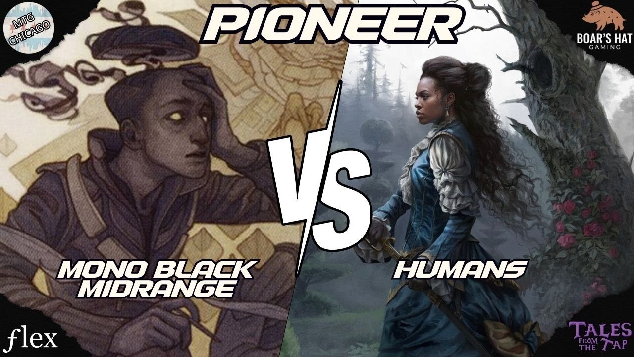 Mono Black Midrange VS Mono White Humans [MTG Pioneer] - YouTube