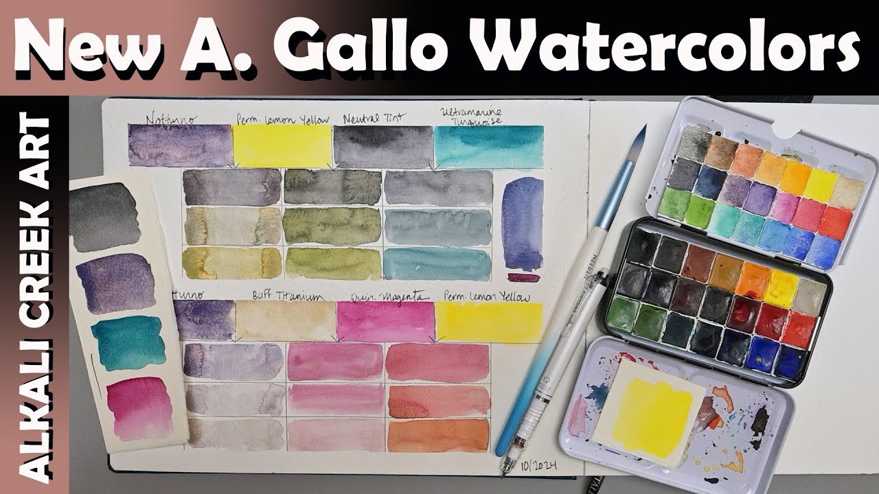 Five New A. Gallo Watercolors! Palette reorganization and color mixing ...