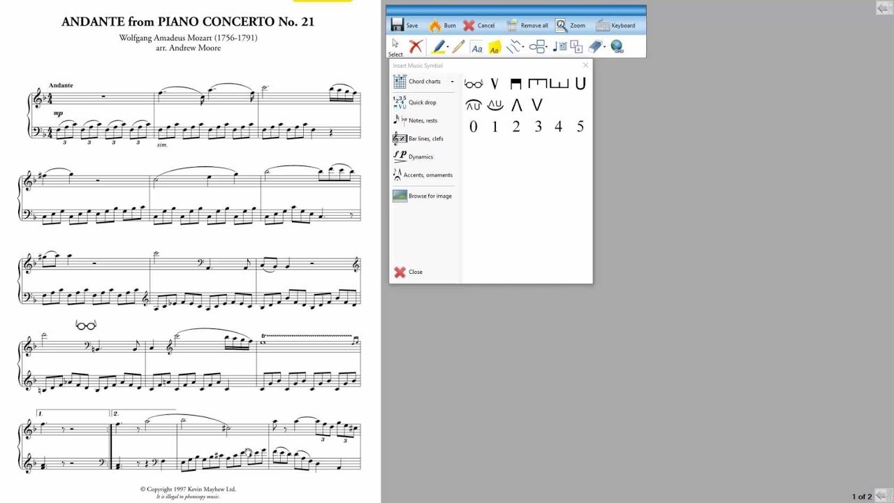 Custom annotations in Power Music Professional - YouTube