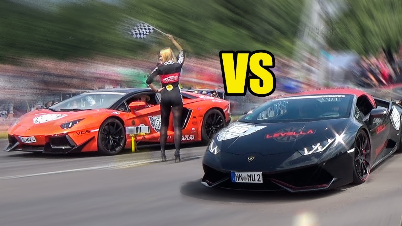 Lamborghini Aventador vs Lamborghini Huracan - DRAG RACE! - YouTube