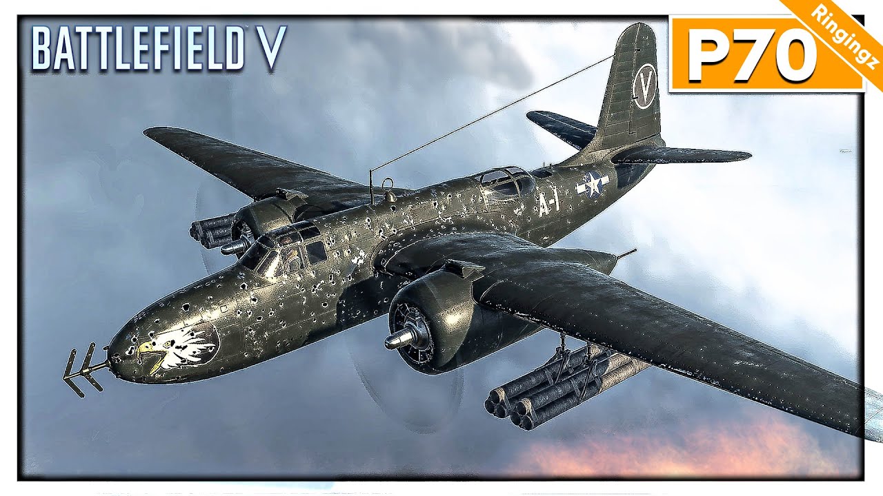 กระรอกบินระเบิด P70 - Battlefield V รีวิว P70 เครื่องบิน USA - YouTube
