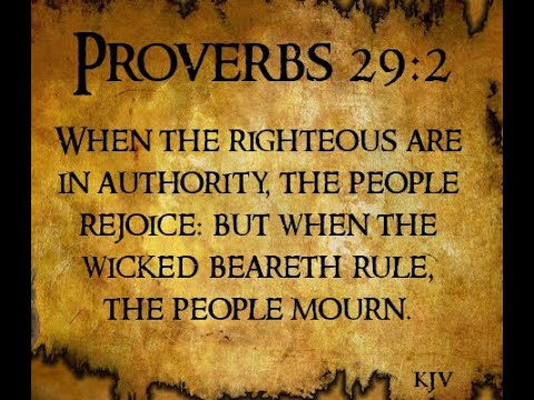WHEN THE RIGHTEOUS ARE IN AUTHORITY.... - YouTube