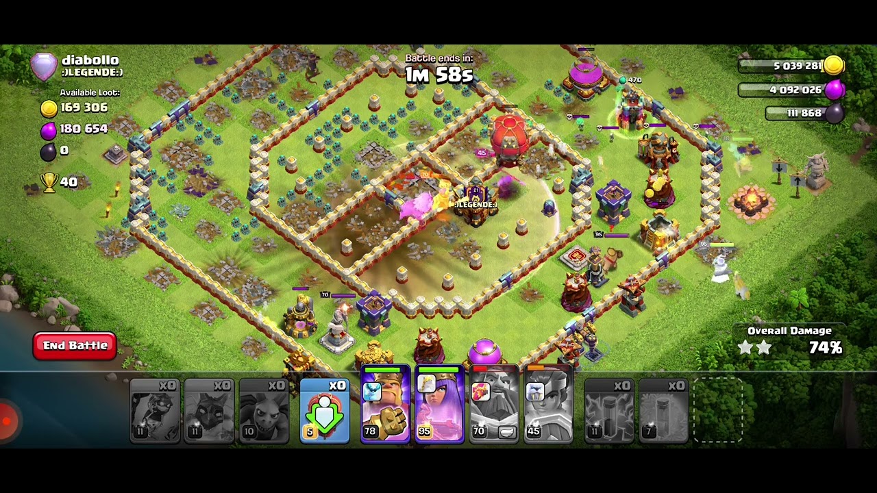 Coc attack strategy 100% destruction using lava loon - YouTube